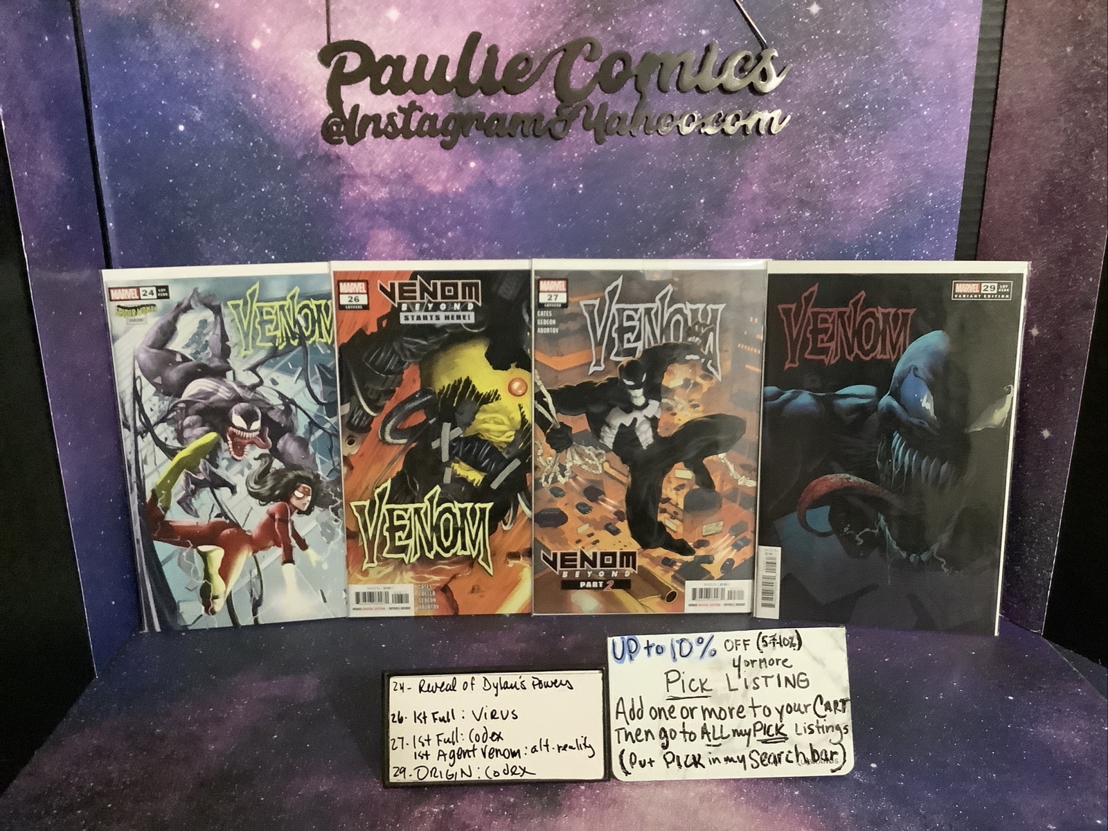 Pick-Venom #24 26 27 29 Marvel Comics 1st/Origin Codex Virus Agent ...