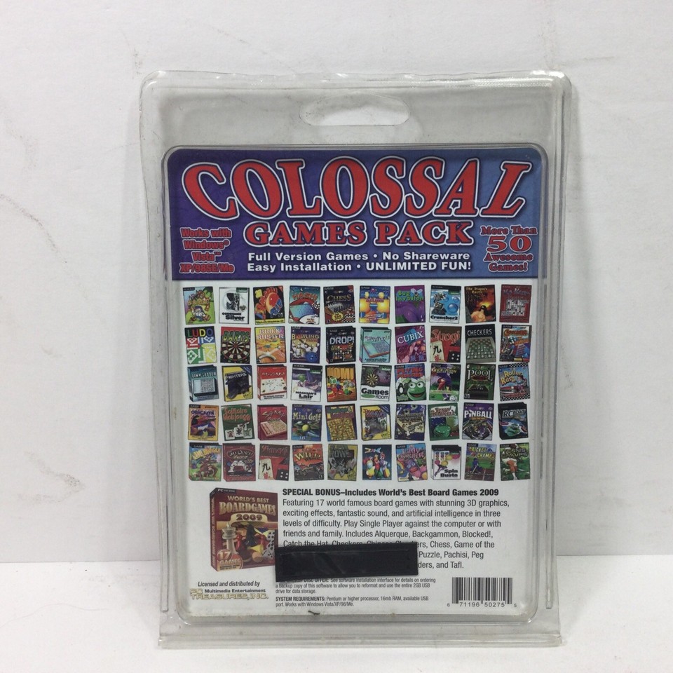 Colossal Games Pack - 50+ Full Version Retro Classic PC Software Sealed ...