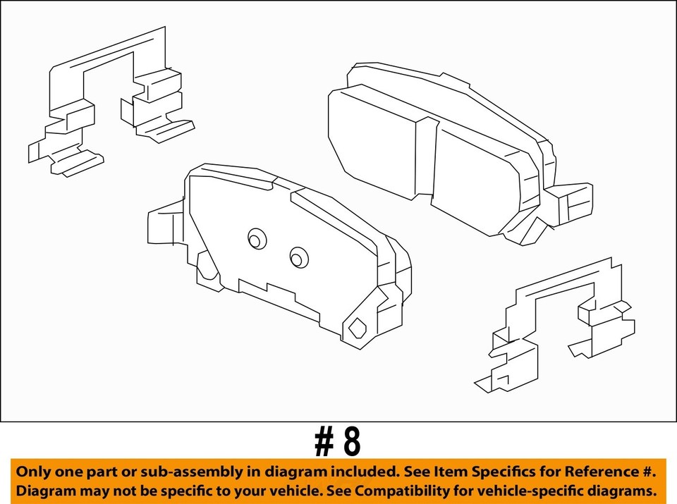 GM OEM 15-20 Canyon Rear Suspension Brake Components-Brake Pads ...