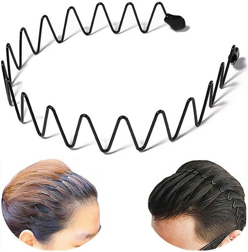 Metal Hair Band for Men Women's Hair Hoop Clips Unisex Black | eBay ...