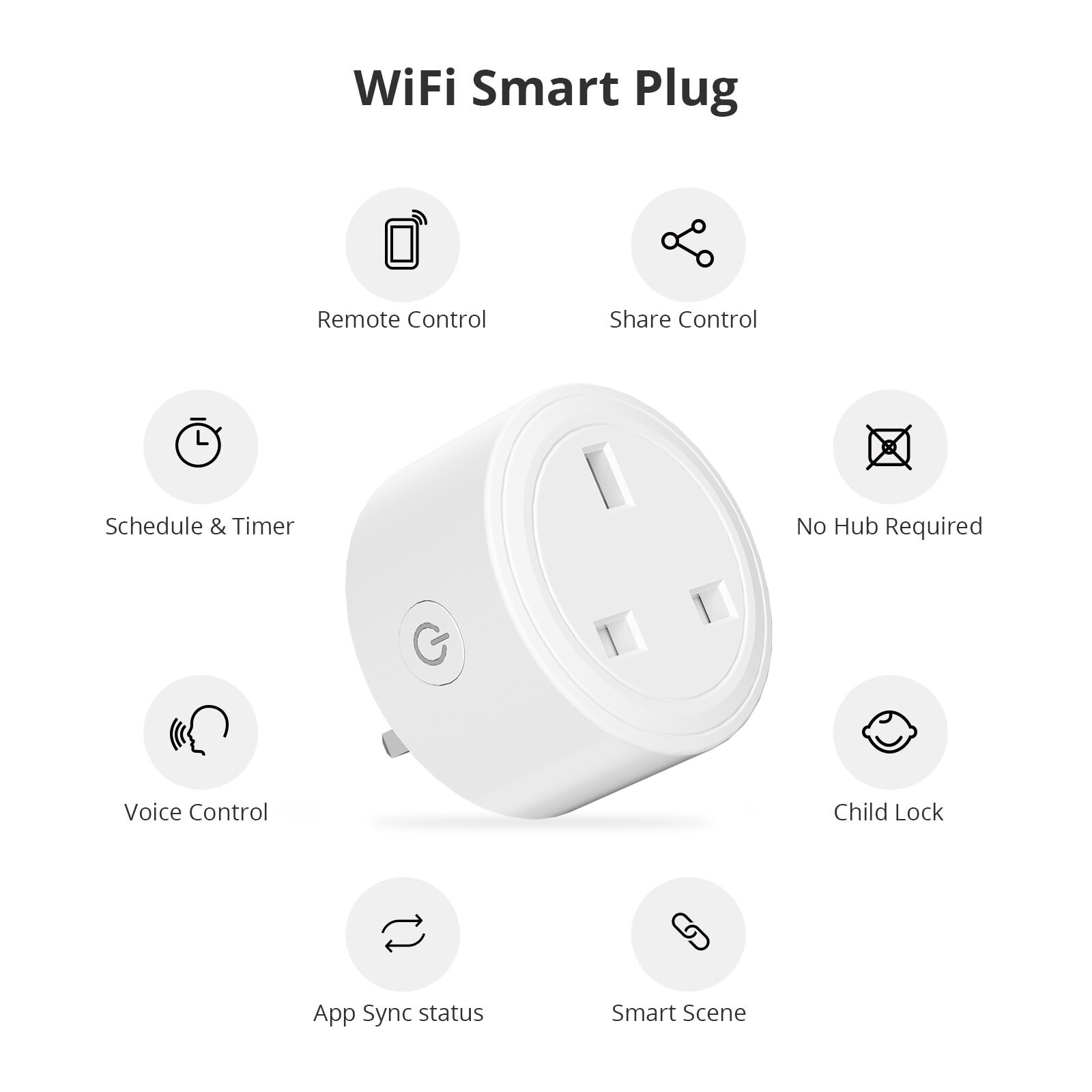 Woolley WiFi Smart Plug Outlet Switch Socket Remote Control eWeLink APP ...