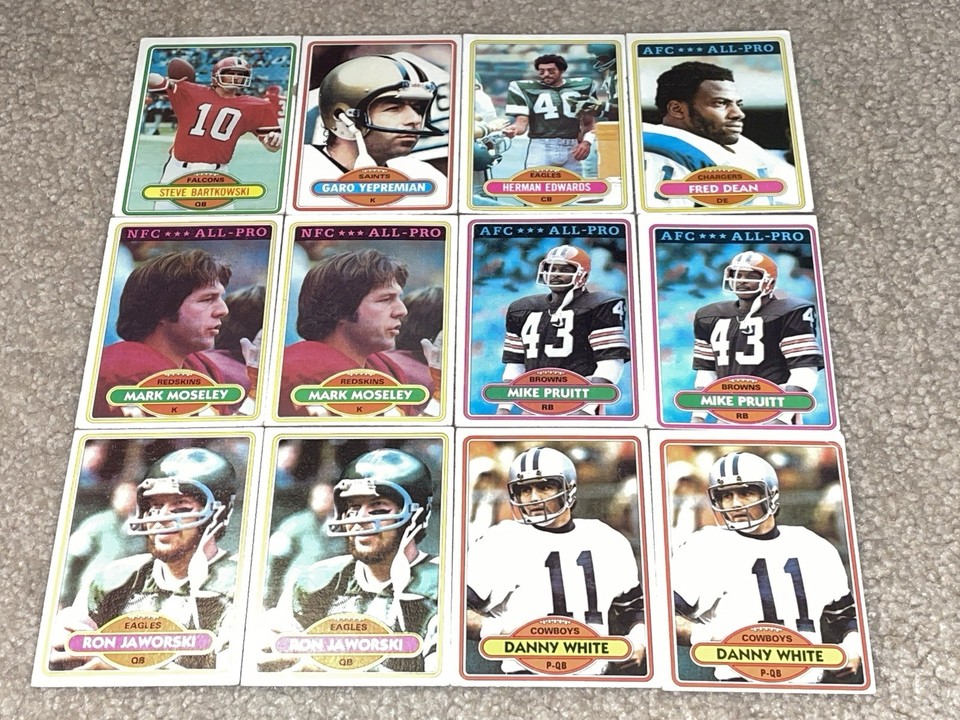 1979 & 1980 Topps Football HUGE (900) Card Lot Walter Payton OJ Simpson ...