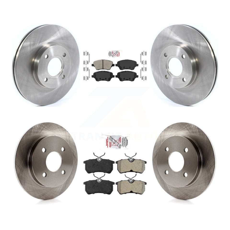 Front Rear Semi-Metallic Pad & Disc Brake Rotor Kit For 2014-2019 Ford ...