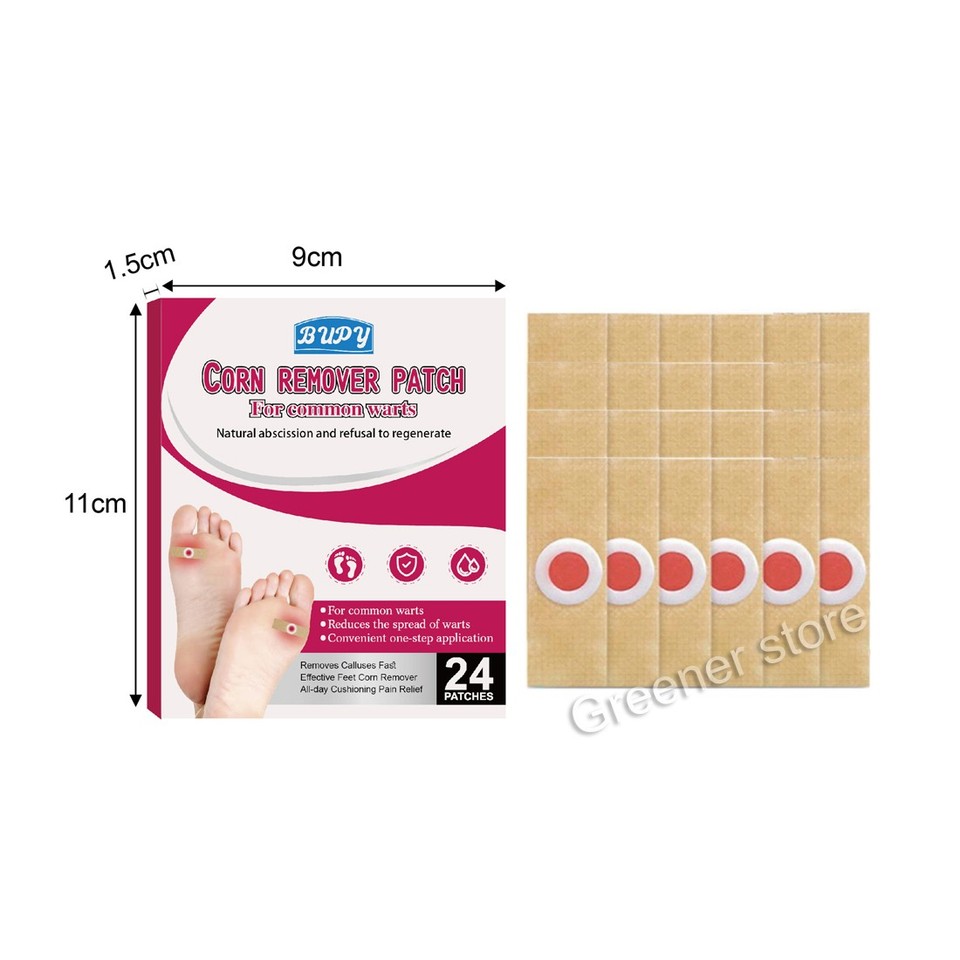 24pc Corn Removal Patch Toe Callus Corn Remover Pads Wart Treatment ...