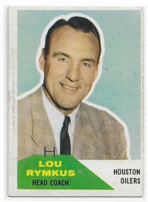 LOU RYMKUS 1960 Fleer Football card #80 Houston Oilers EX | eBay