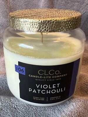 CLCo Candle Lite Violet Patchouli Single Wick Jar Candle 14 Oz / NEW | eBay