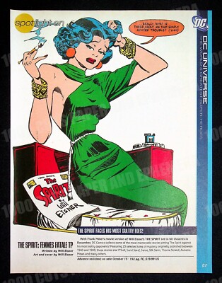 The Spirit DC Comics 2008 Will Eisner Trade Print Magazine Ad Poster ...
