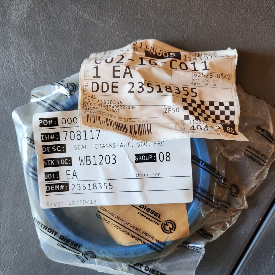 New Genuine OEM Detroit Diesel Front Crankshaft Seal 23518355 S60 ...