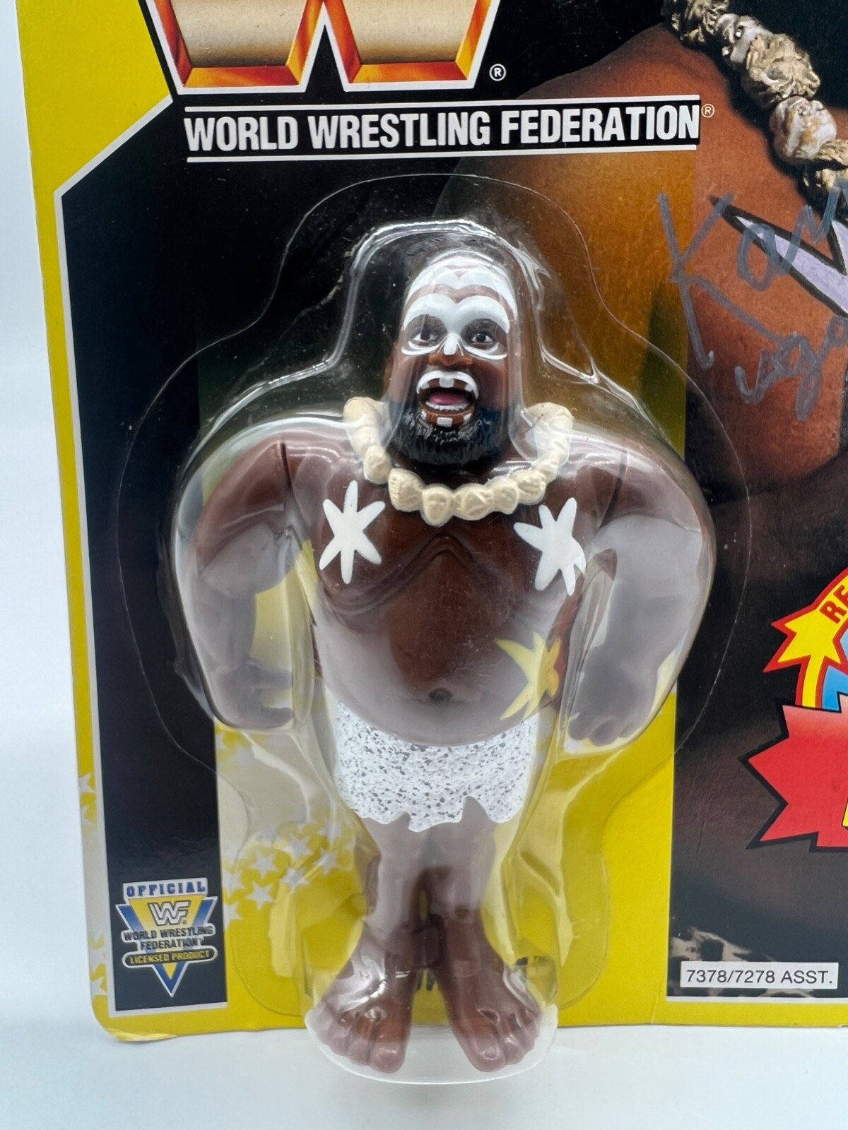 Kamala Signed WWF 1993 Hasbro Pro Wrestling Action Figure MOC Sealed ...