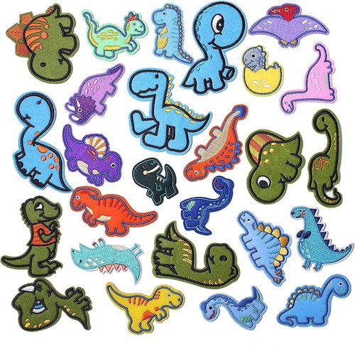 Embroidered Dinosaur Patches Iron on/Sew on Patch DIY Cute Applique (Pack of 12) | eBay
