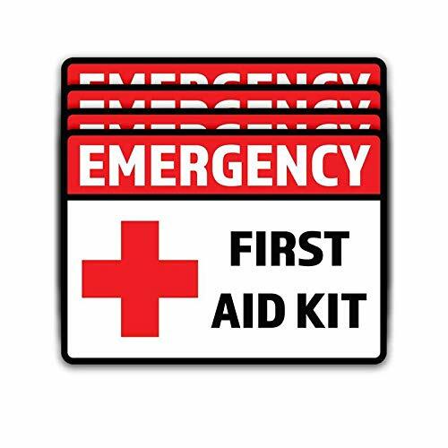 4-Pack Emergency First Aid Kit Vinyl Decal Sticker 7-Inch by 5-Inch ...