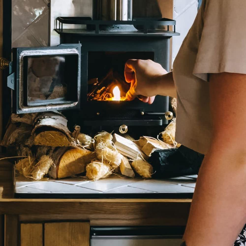 Natural Firelighters - Fire Lighters for Wood & Log Burners - Wood Wool ...