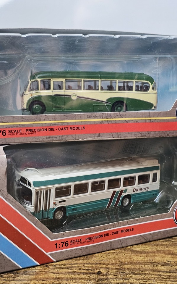 x2 EFE 1:76 Models. AEC King Alfred 30602 + Leyland National Mk1 Damory ...