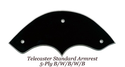 Telecaster Tele Standard Black 5-Ply BWBWB Armrest for Fender Guitar ...