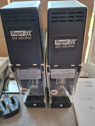 Rapid 105E Electric Dual/Double Stapler, Header Cards, Office Essential ...