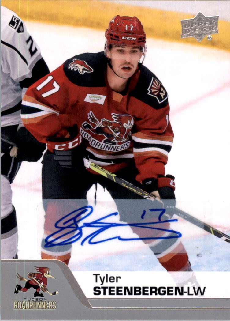 2020-21 Upper Deck AHL Autographs #72 Tyler Steenbergen E Auto - NM-MT ...