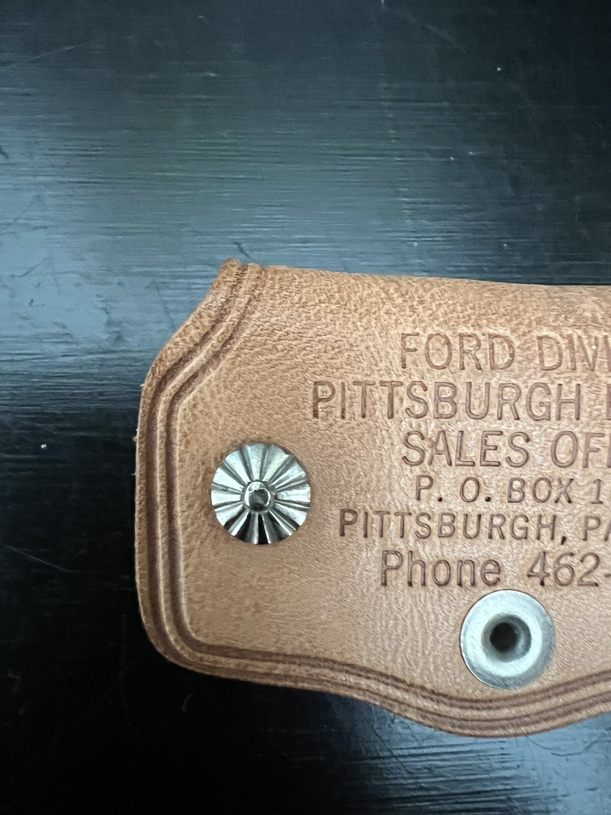 RARE Vintage Ford Leather Keychain Mustang Fairlane Falcon Galaxy ...