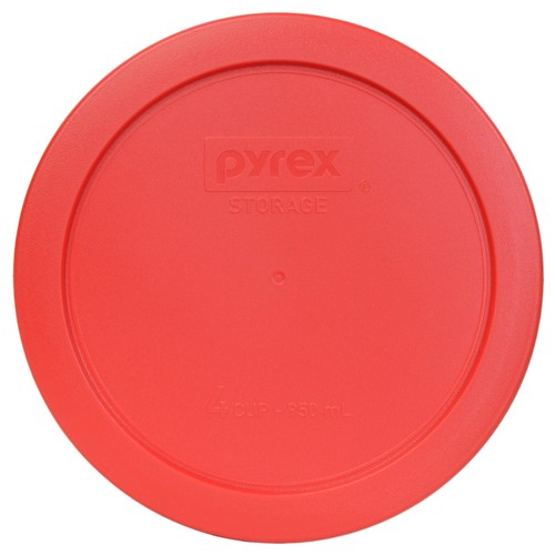 Pyrex 7201-PC 6" Red Round Plastic Storage Cover Lid New for 4 Cup ...