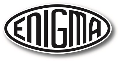Enigma machine logo black/White Vinyl Decal Sticker German WWII History ...