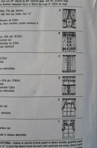 Simplicity 8694 Curtain Valance Cafe Swag Panel Stencils Abbie's Jiffy ...