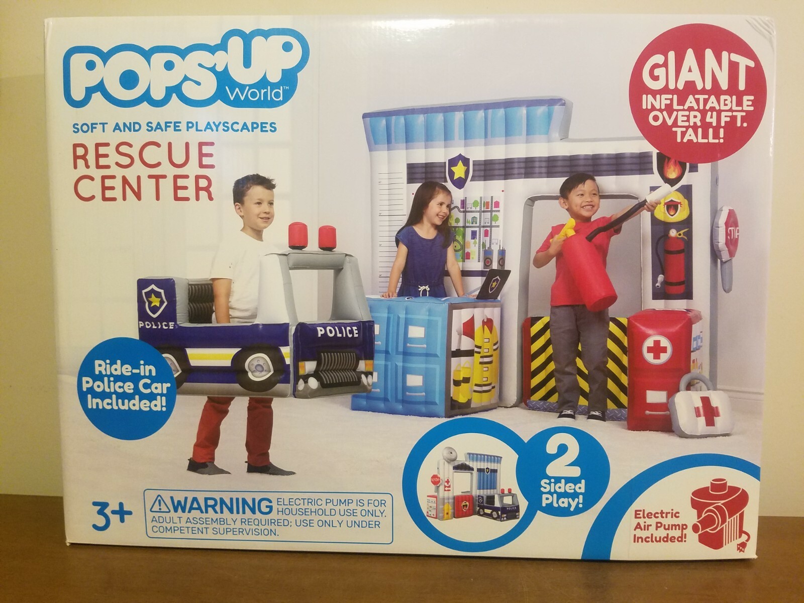 Pops Up World Giant Inflatable Playscape Rescue Center 18 pcs Police ...