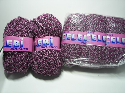 5 Skein Lot ~ Celebi ~ Soft Slubbed Ladder Ribbon Novelty Yarn ...