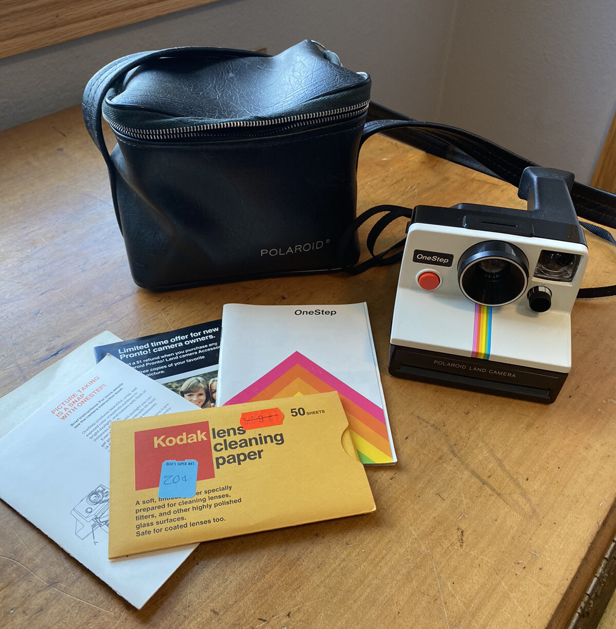 Vintage Polaroid Land Camera One Step SX-70 Rainbow Camera W/ Case ...