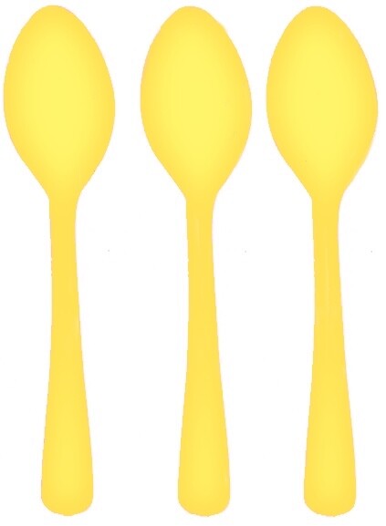 Reusable Yellow Plastic Spoons 16cm (Pk 20) | eBay Australia