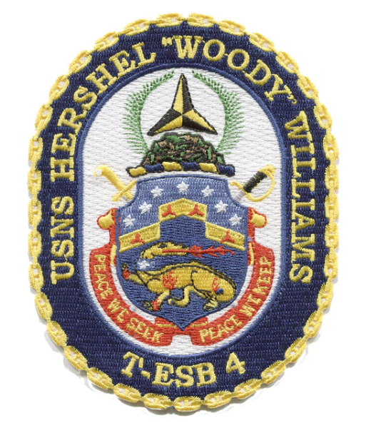 5" NAVY USNS HERSHEL WOODY WILLIAMS T-ESB-4 MOH EMBROIDERED PATCH | eBay