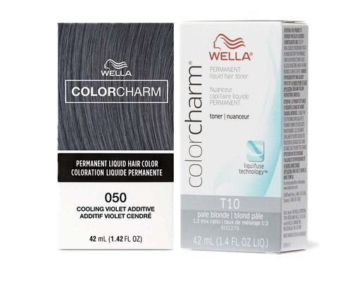 Wella Color Charm T-10, 14, 28, 050 with 20 DEVELOPER 0.21oz Combo ...