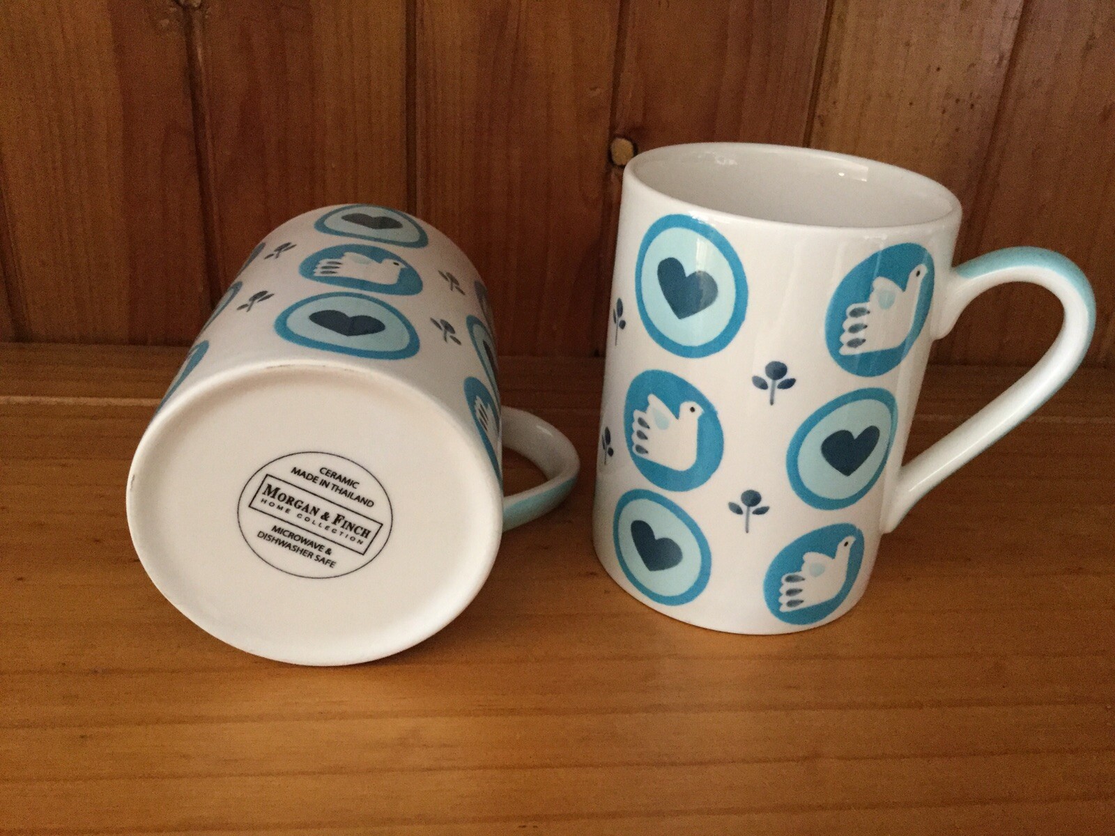 Morgan And Finch Mugs x 2 Doves | eBay Australia