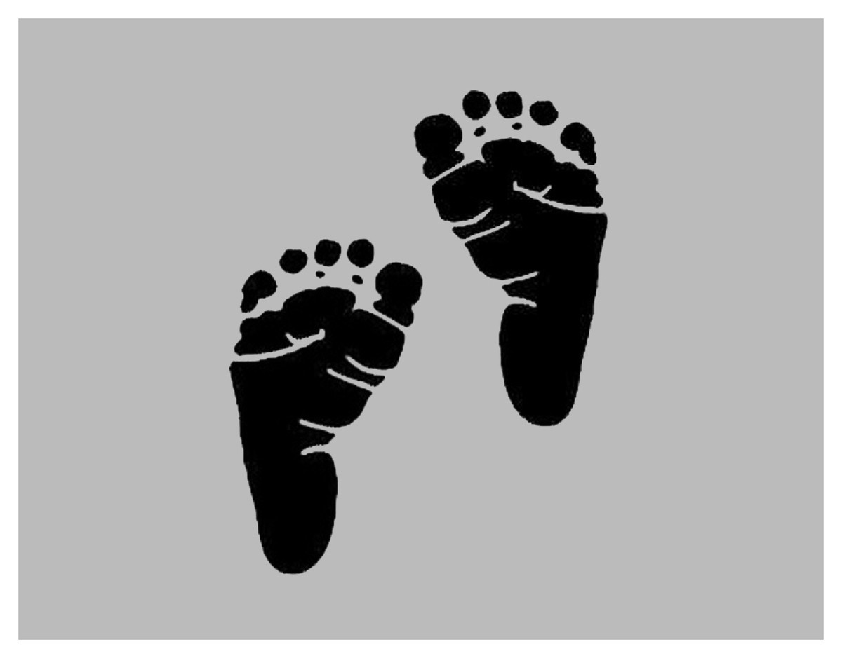 Baby Footprint Outline Baby Footprint, Baby Feet SVG Instant Download,