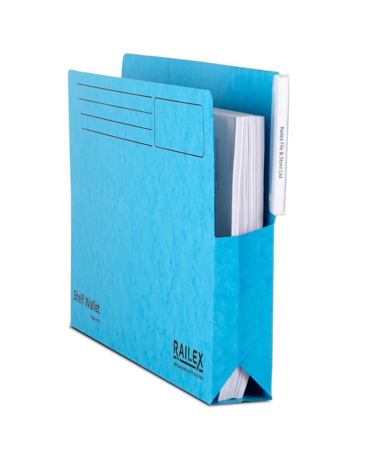 Railex Shelf Wallet SW5 A4 Foolscap 350gsm Document Filing Storage ...