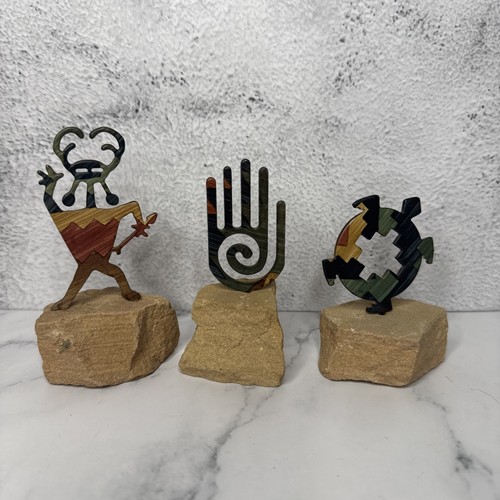 Lot of 3 Lazart Series - Metal Medicine Man, Spiral Hand & Turtle w ...