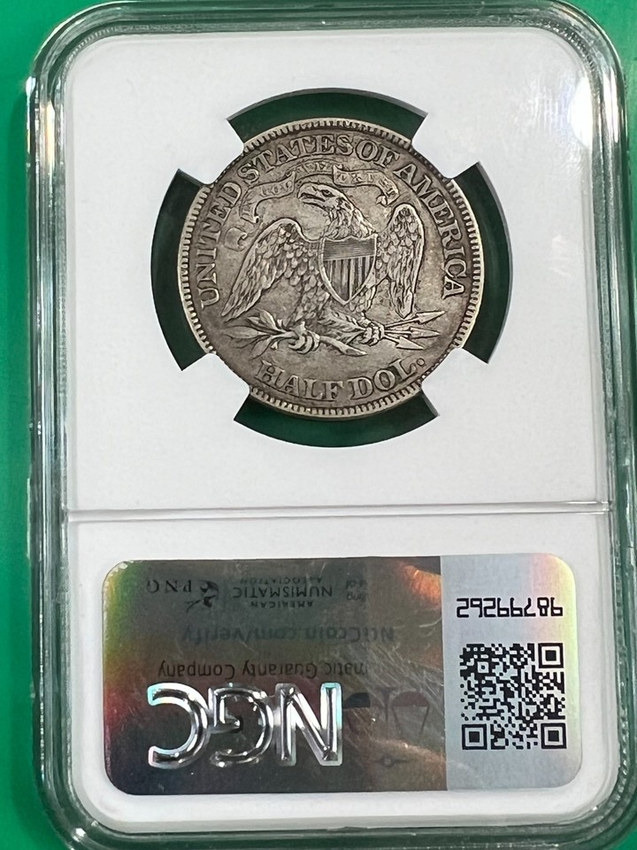 1871 Seated Liberty Half Dollar Silver US Coin Philadelphia Mint NGC ...