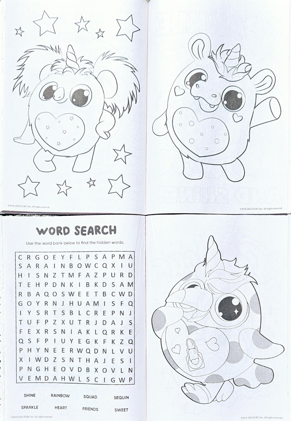 RainBoCorns Series 1 Jumbo Coloring Activity Books Set Of 2 | eBay
