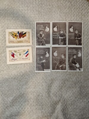 WW1 Silk Postcards And 6 X Unused True Thoughts Post Cards WW1 | eBay UK