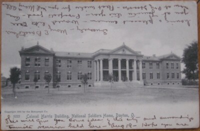 Dayton, OH 1905 Postcard: Colonel Harris Building, National Soldiers ...