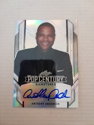 Anthony Anderson /60 Prismatic Silver Autograph Card 2021 Leaf Pop ...