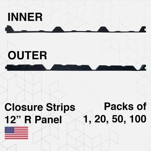 Duco Plus 12in Profile R 3ft Panel Foam Closure Strips Metal Roofing ...