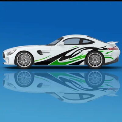 Flame Car Decals; Flame Racing Sport Livery Decal For Both Sides Of Car ...