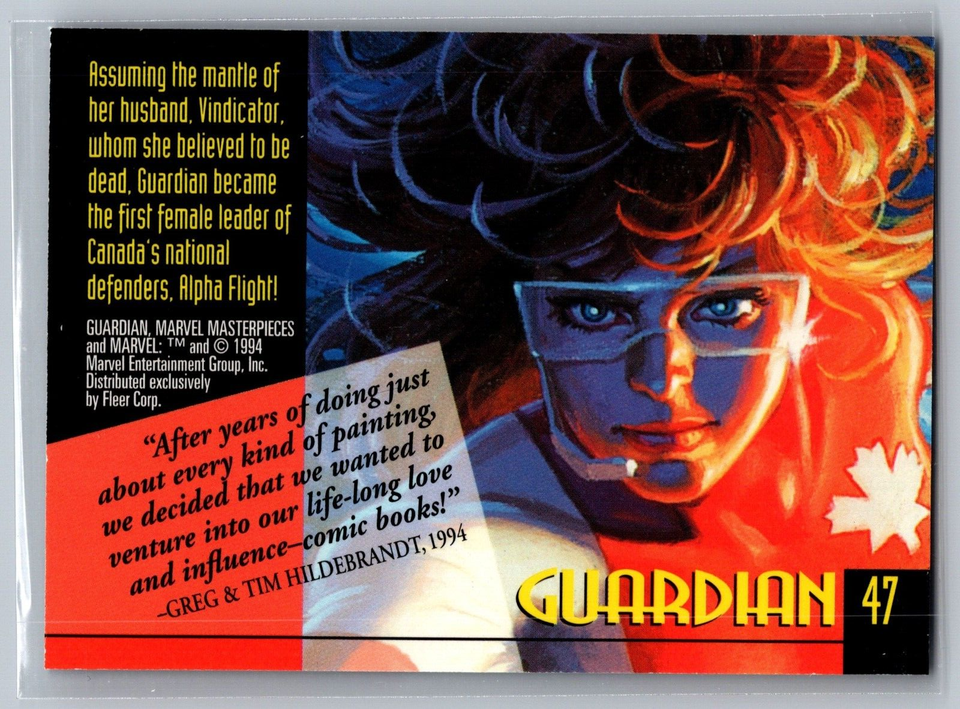 1994 Marvel Masterpieces Guardian #47 Trading Card | eBay