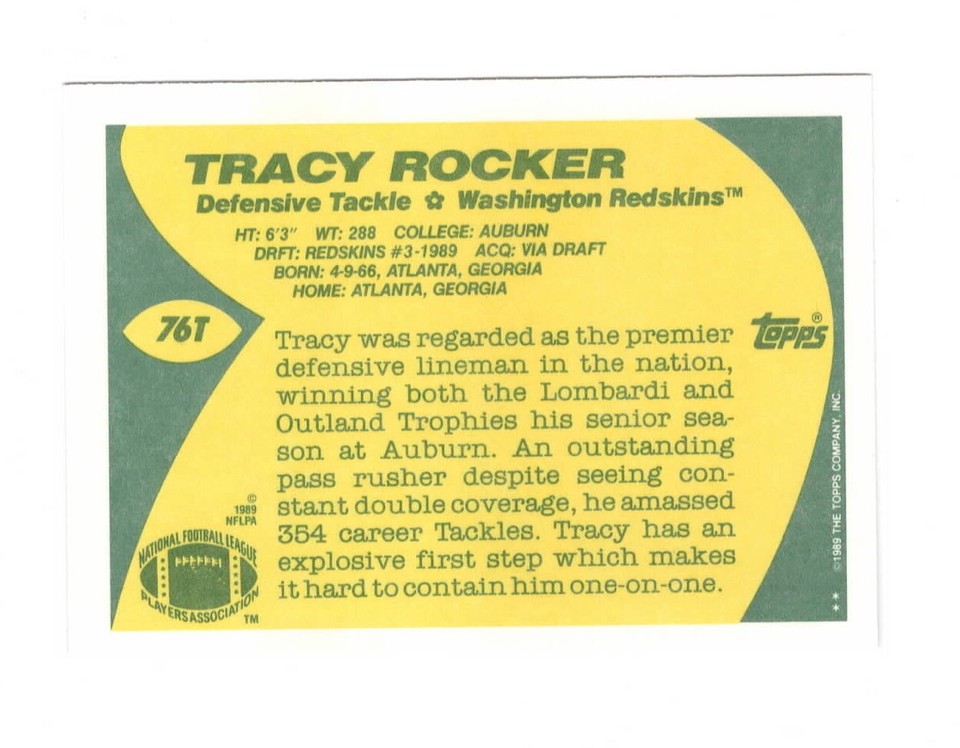 1989 Topps Traded #76T Tracy Rocker Mint | eBay