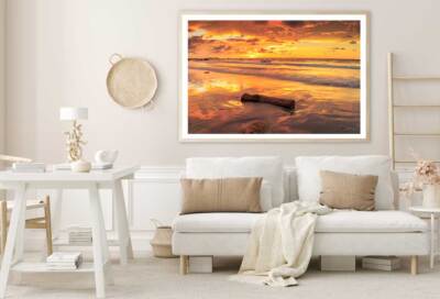 Sunset on Kiamsam Beach Labuan Print Premium Poster High Quality choose ...