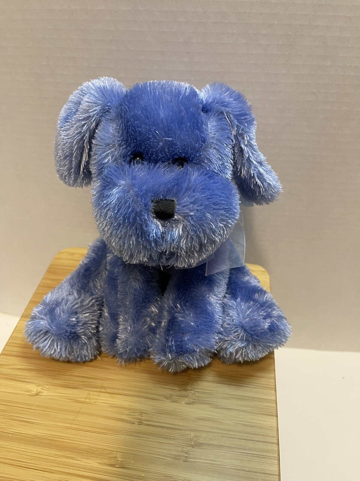 Animal Alley 2009 lavender blue dog plush glitter sheer blue bow 7 ...