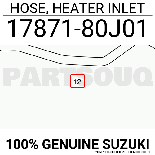 1787180J01 Genuine Suzuki HOSE, HEATER INLET 17871-80J01 | eBay