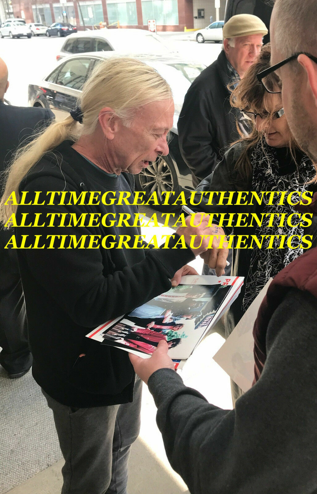 THE CARS RIC OCASEK & GREG HAWKES SIGNED BAND 11x14 PHOTO PROOF BECKETT ...