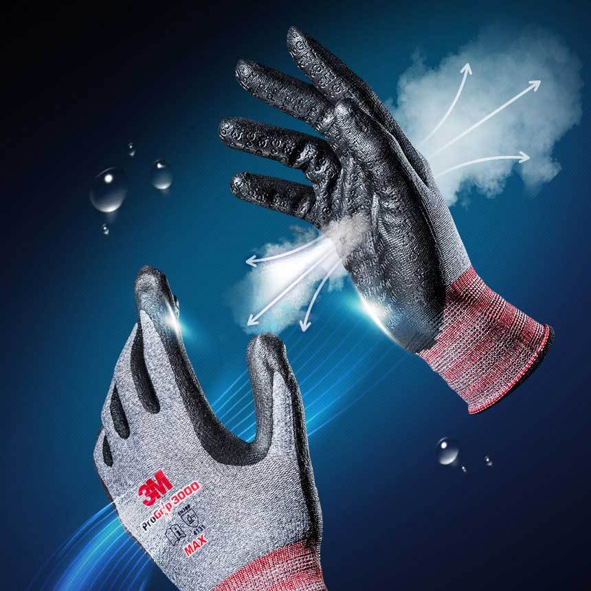 10 pairs 3M Pro Grip 3000 Max Work Gloves Protective Builders Mechanic ...