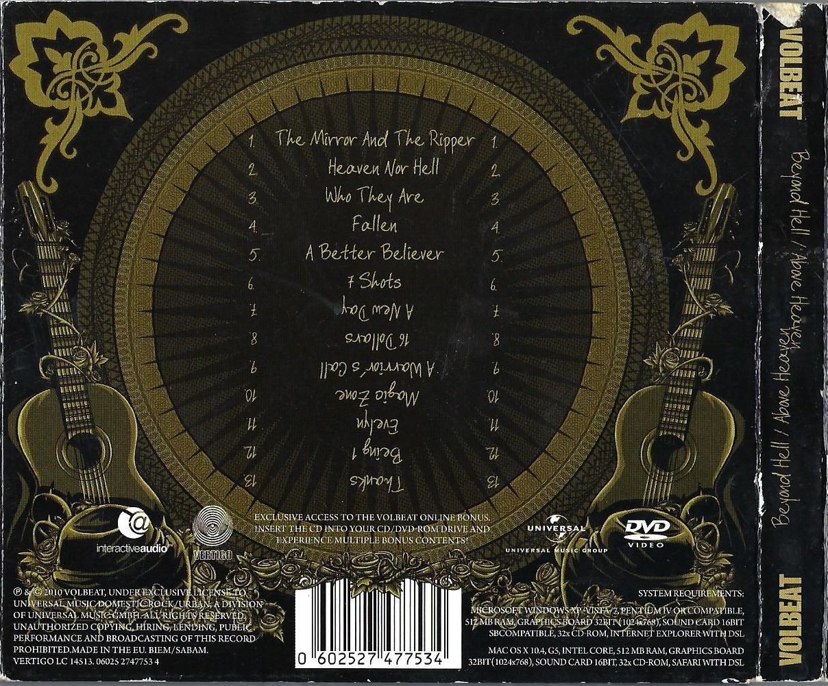 Volbeat – Beyond Hell / Above Heaven cd + dvd + patch | eBay