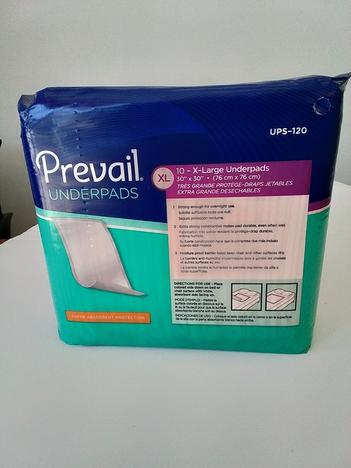 Prevail Disposable Underpads XL 30" x 30" | eBay